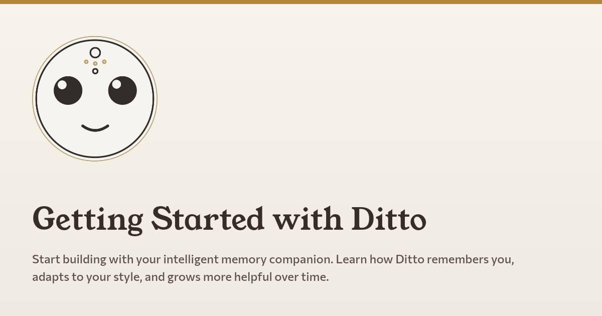 Getting Started with Ditto - Ditto Docs